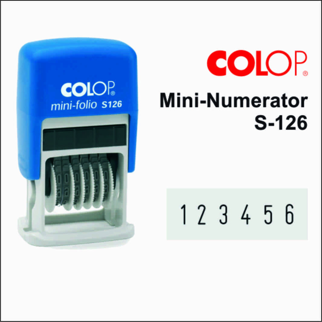 Numerator ręczny Colop S126 mini - 6 cyfr, 4mm - HJRG